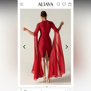 Aliava | Dresses | An Aliava Brand Midi Dress Deep Red Size Xl With ...